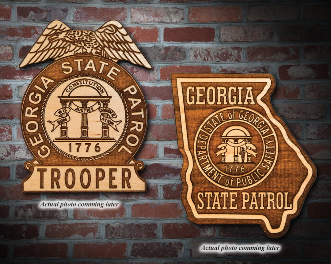 Personalized Wooden Georgia State Patrol Badge or Patch Plaque - Etsy