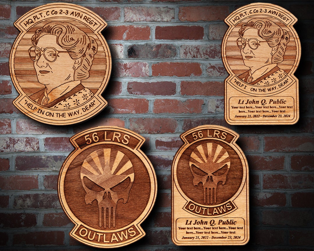 Wooden Misc. Military Patch Plaque 78 - Etsy