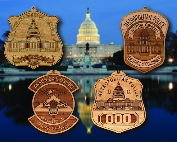 Wooden Washington DC PD Badge or Shoulder Patch Hanging - Etsy