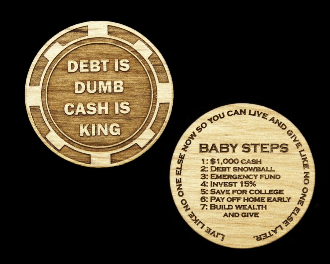 Debt is Dumb Recognition Token ---FREE SHIPPING--- - Etsy