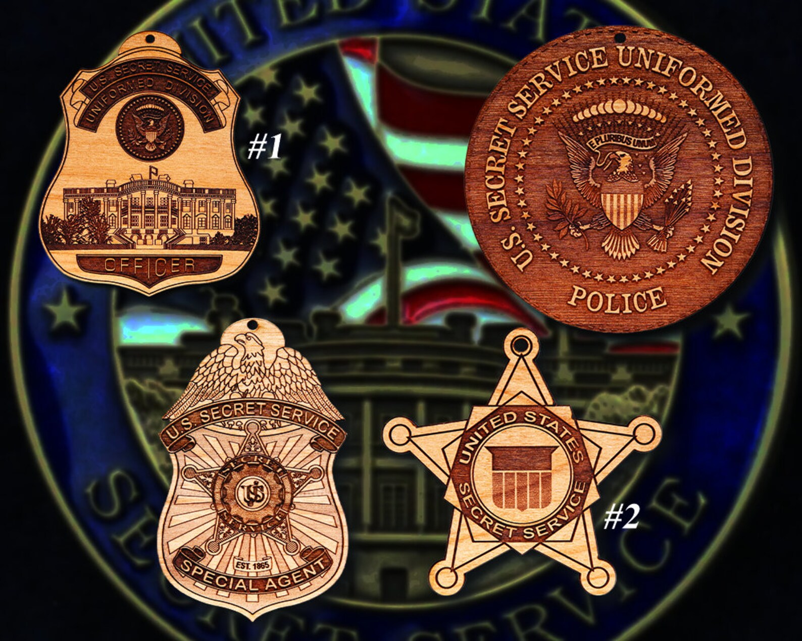 US Secret Service Badge or Patch Ornament - Etsy