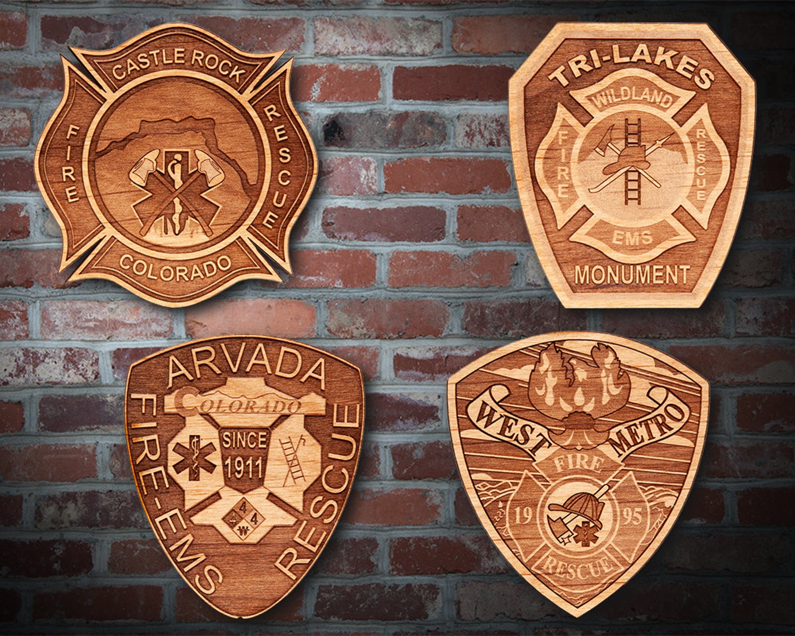 Misc. Wooden EMS FD Badge or Patch Plaque 9 | Etsy