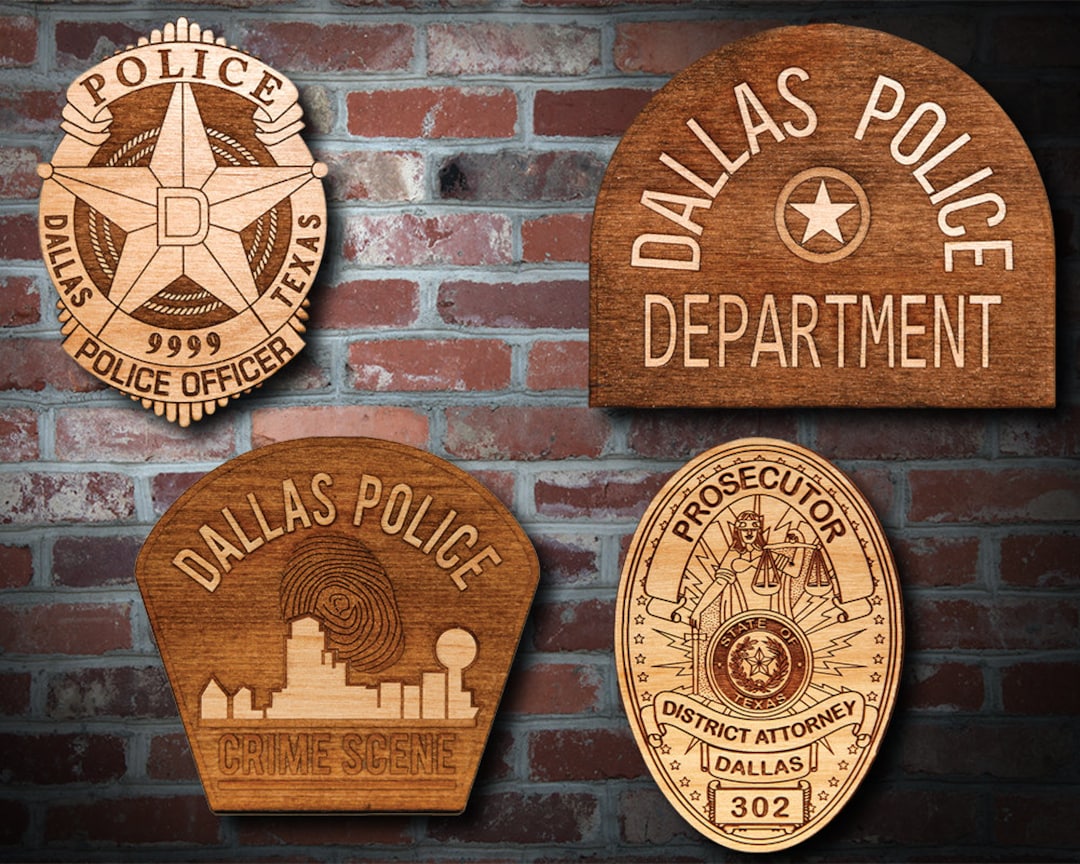 Personalized Wooden Dallas Police Badge or Patch Plaque - Etsy