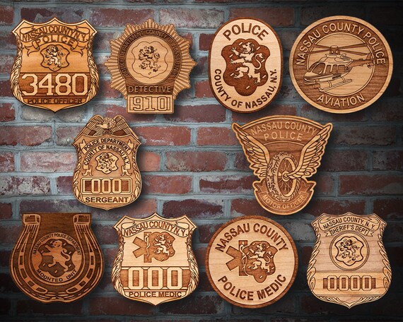 Nassau County PD Badge and Patch Plaques | Etsy