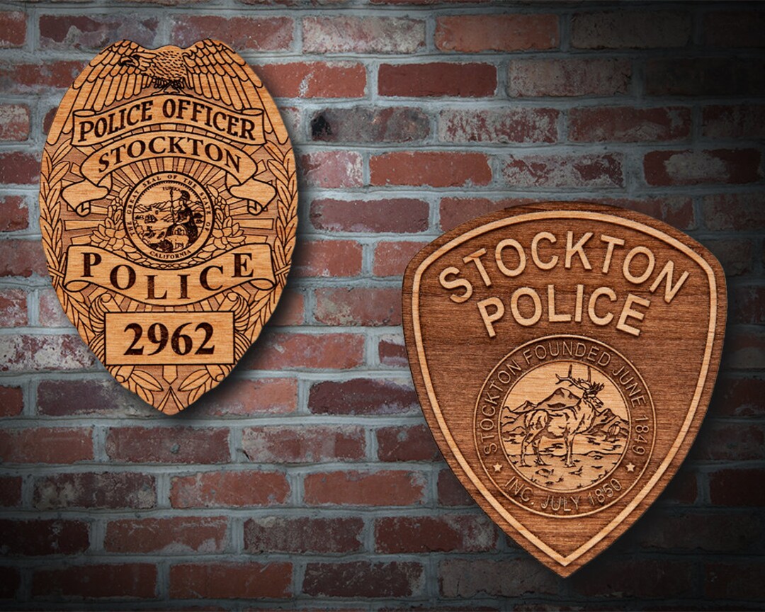 Wooden Stockton CA Badge or Patch Plaque - Etsy