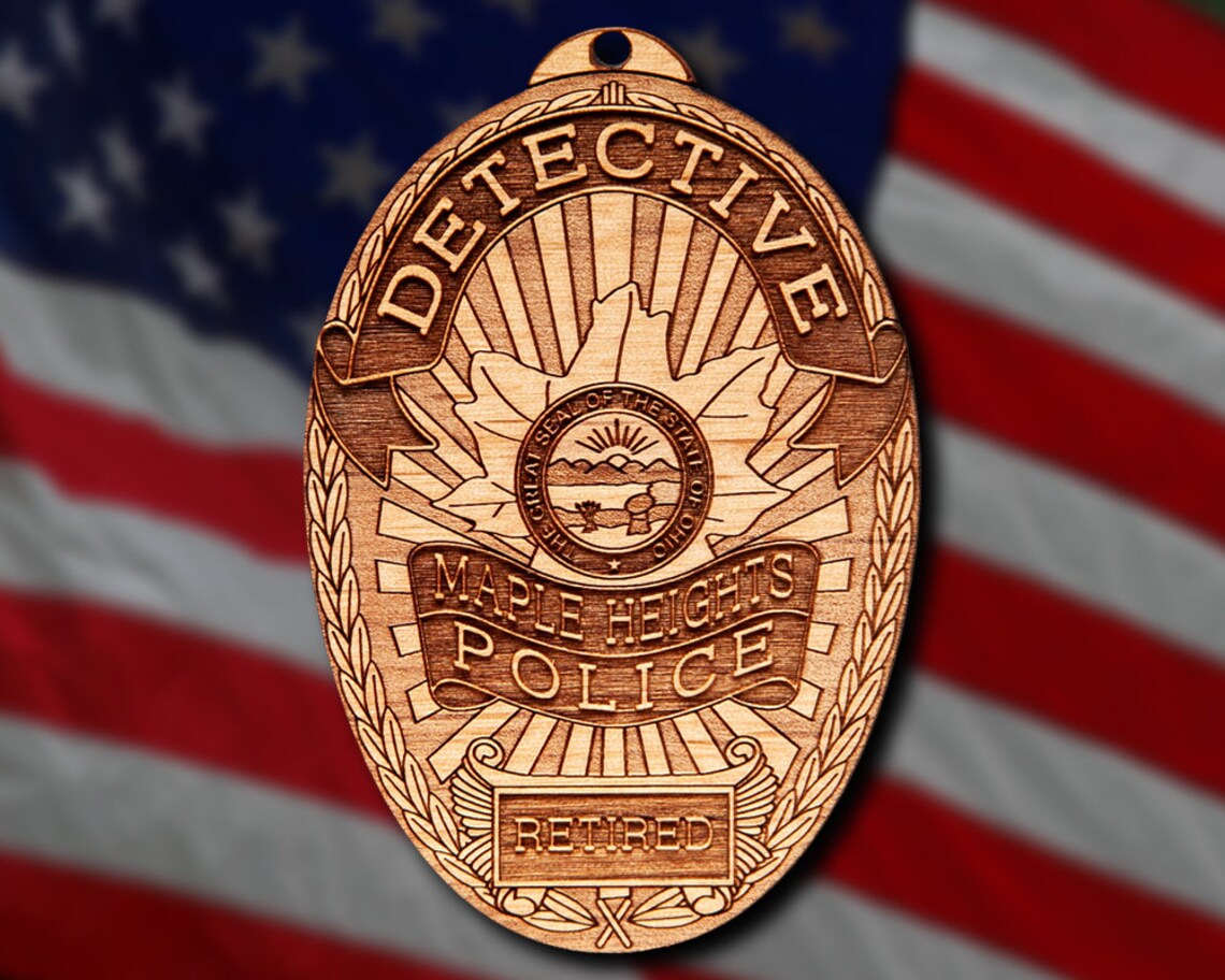 Misc. Wooden Police Badge or Patch Ornament #71 - Etsy