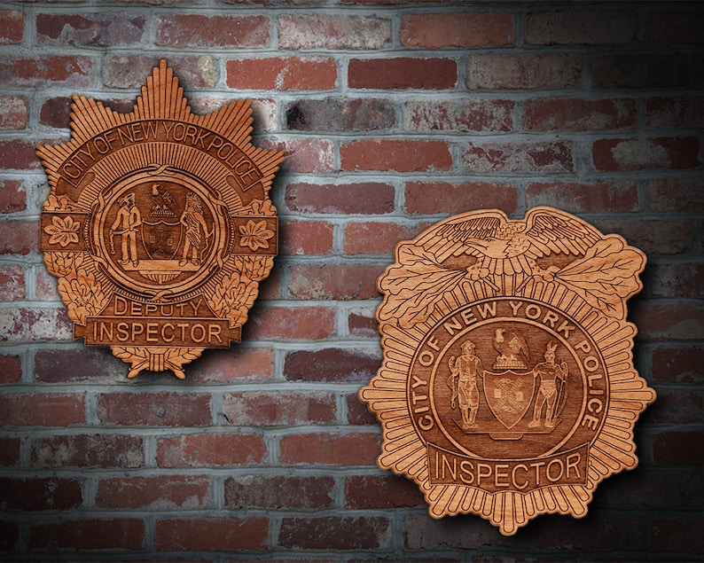 Personalized Wooden New York City Police Shield or Shoulder - Etsy