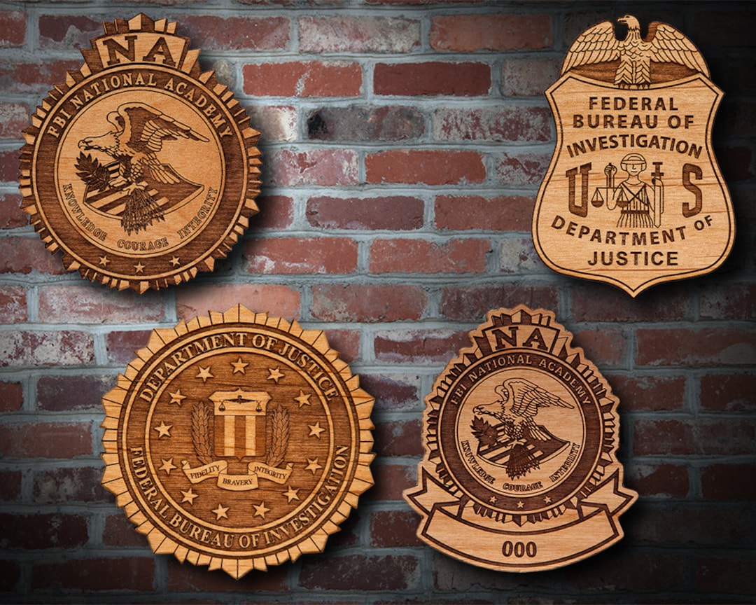 Wooden FBI Badge or Emblem Plaque - Etsy