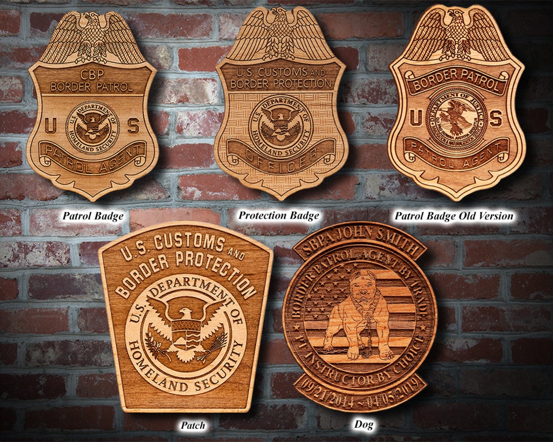 Personalized Wooden CBP Border Patrol Badge or Patch Plaque - Etsy