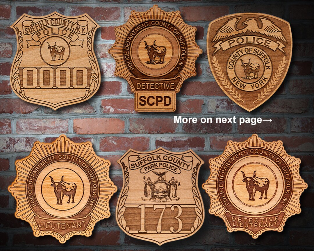 Personalized Wooden Suffolk Co. Police Shield or Patch Plaque - Etsy