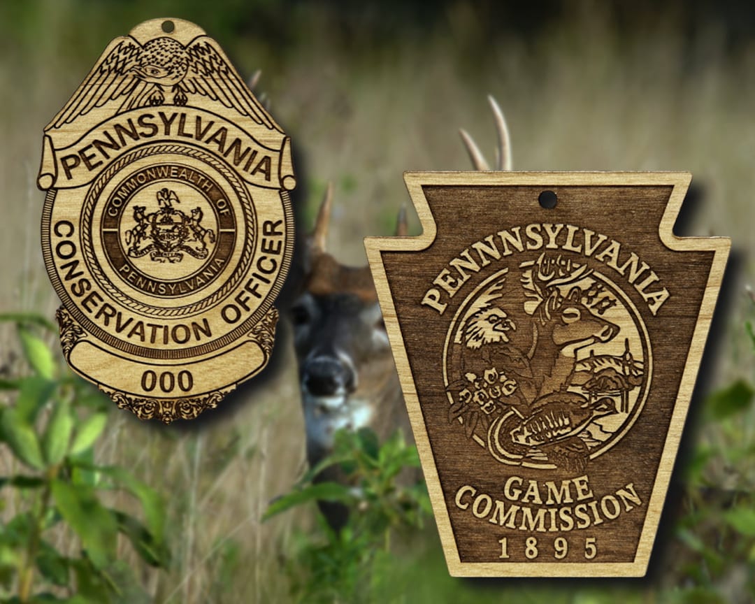Wooden PA Conservation Officer Badge and Patch Ornament - Etsy