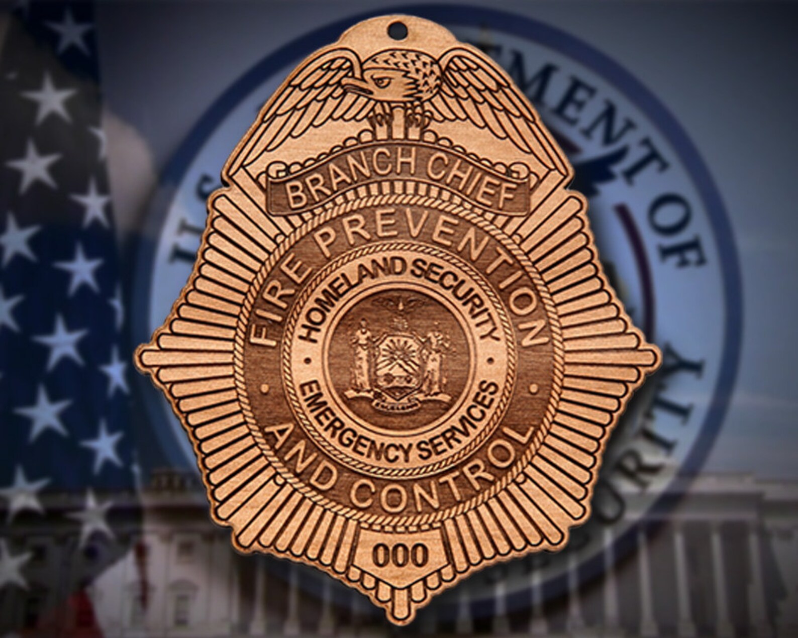 Wooden Homeland Security Badge or Shoulder Patch Ornament - Etsy