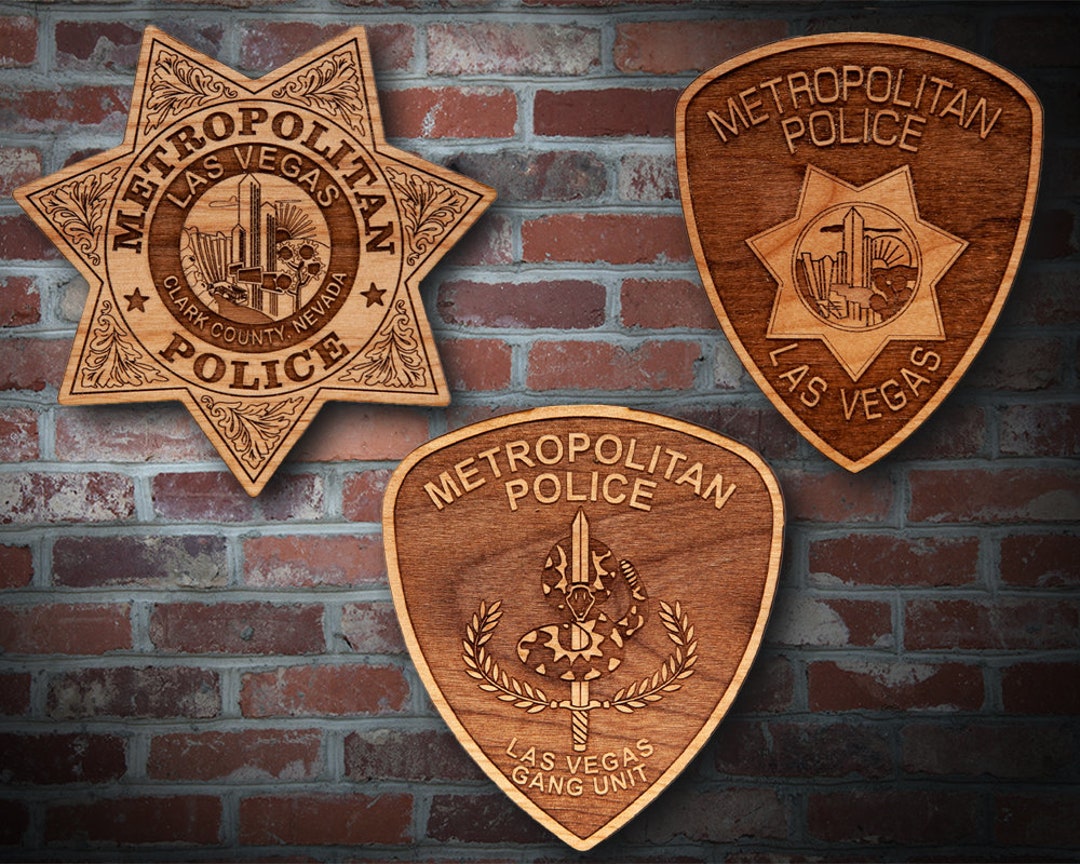 Wooden Las Vegas PD Badge or Patch Plaque - Etsy