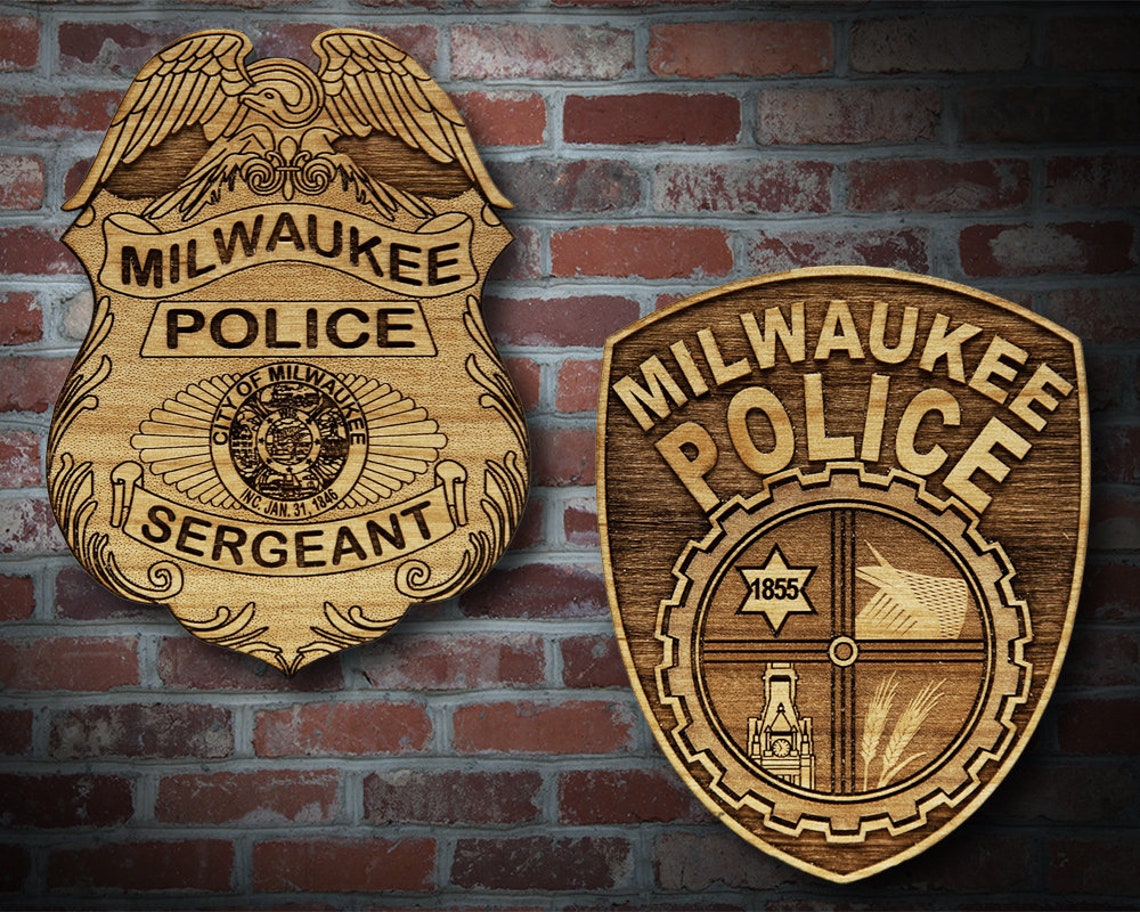 Wooden Milwaukee Police Badge or Patch Plaque - Etsy