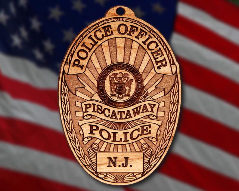 Misc. Wooden Police Badge or Patch Ornament #98 - Etsy