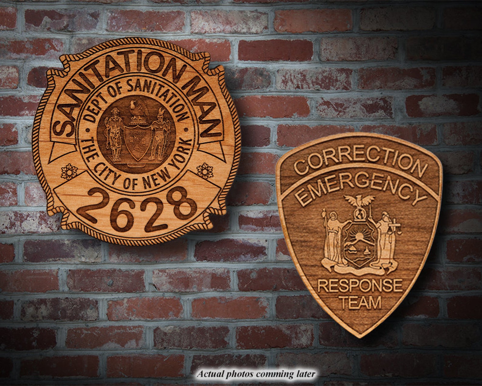 Personalized Wooden New York City Police Shield or Shoulder - Etsy