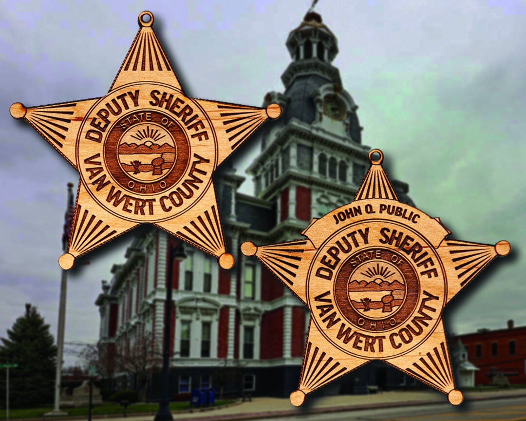 Van Wert Co OH Police Badge Ornaments - Etsy