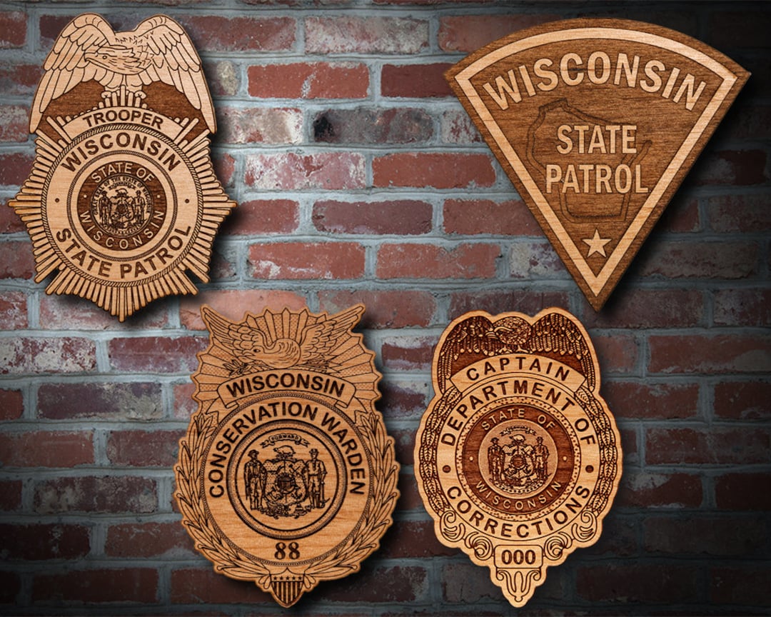 Personalized Wooden Wisconsin State Patrol Badge or Patch Plaque - Etsy