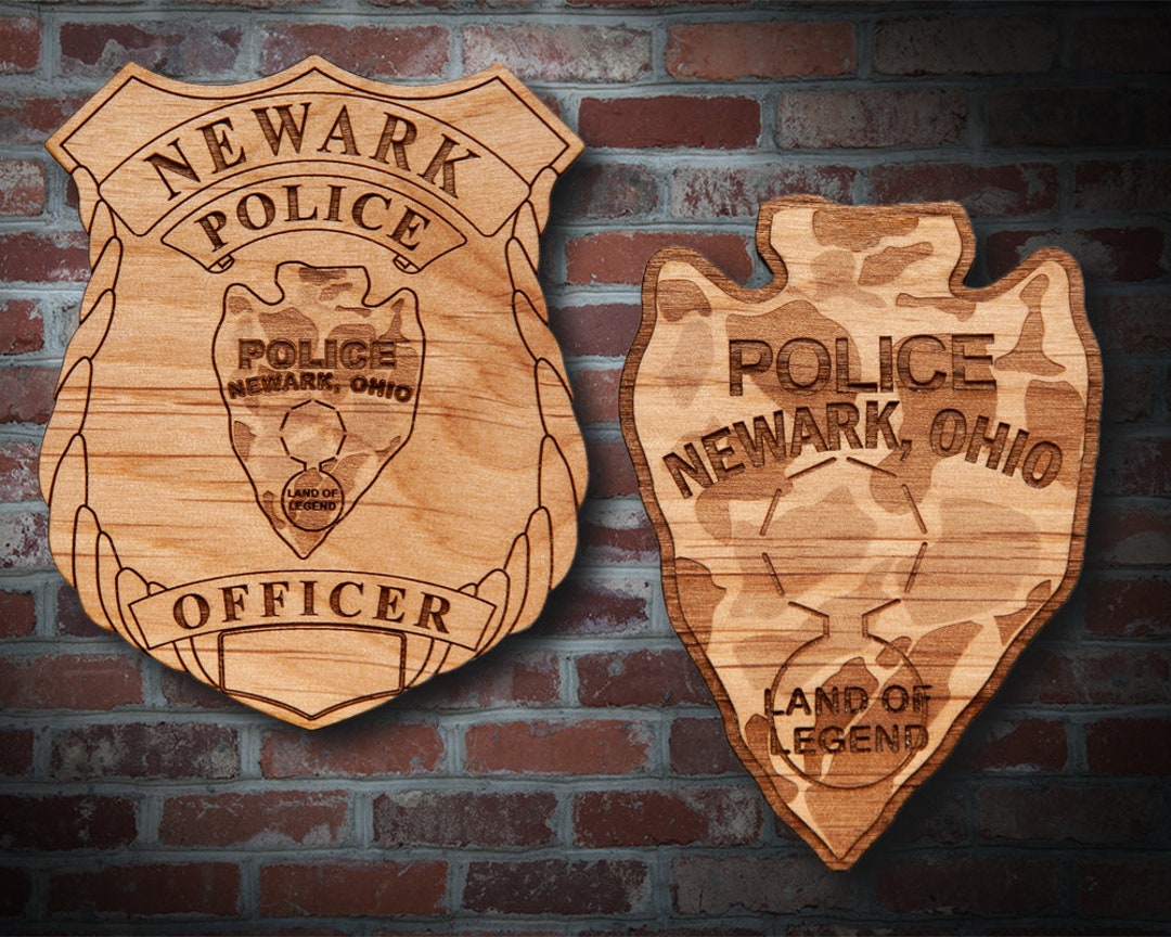 Wooden Newark OH Police Badge or Patch Plaque - Etsy