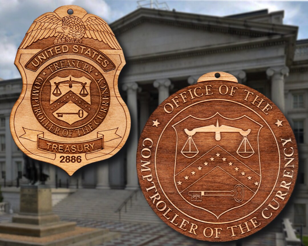 Wooden US Treasury Badge or Patch Ornament - Etsy
