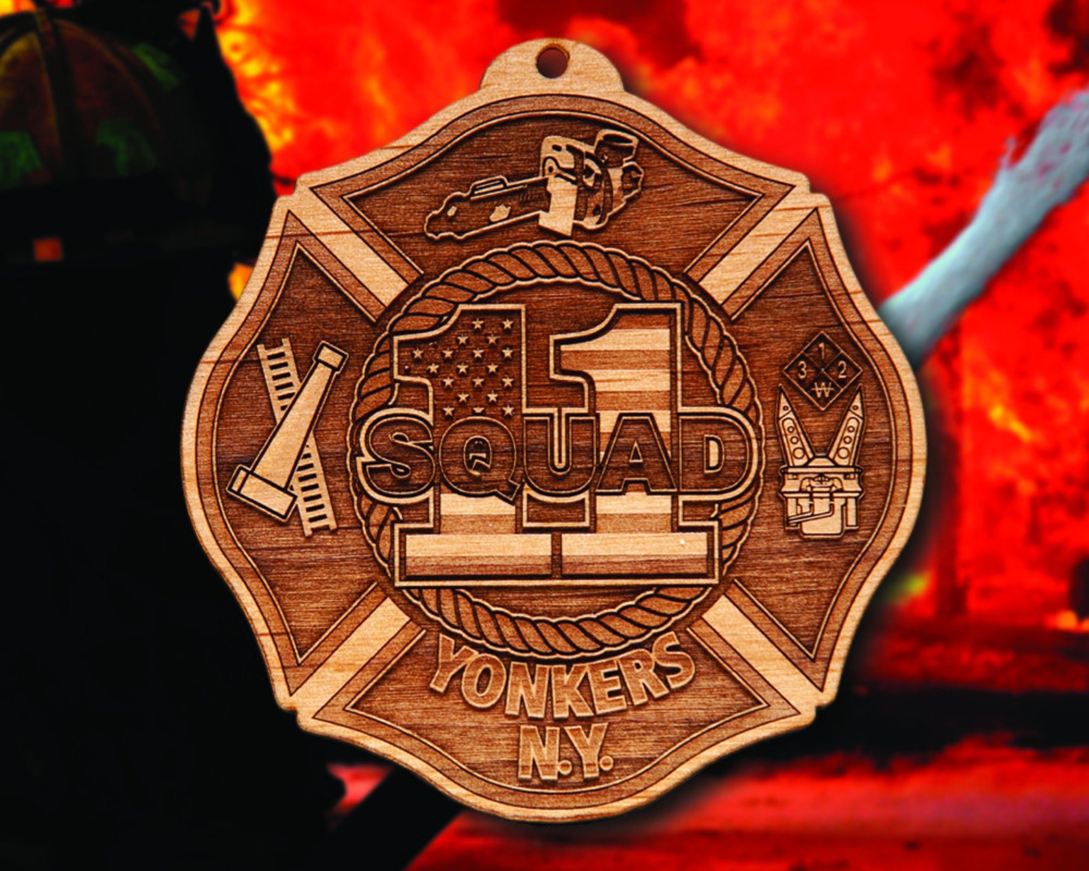 Misc. EMS FD Badge or Shoulder Patch Ornament #4 - Etsy
