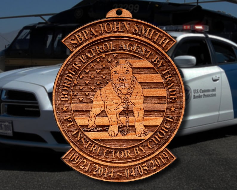 Personalized Wooden CBP Border Patrol Badge or Shoulder Patch - Etsy