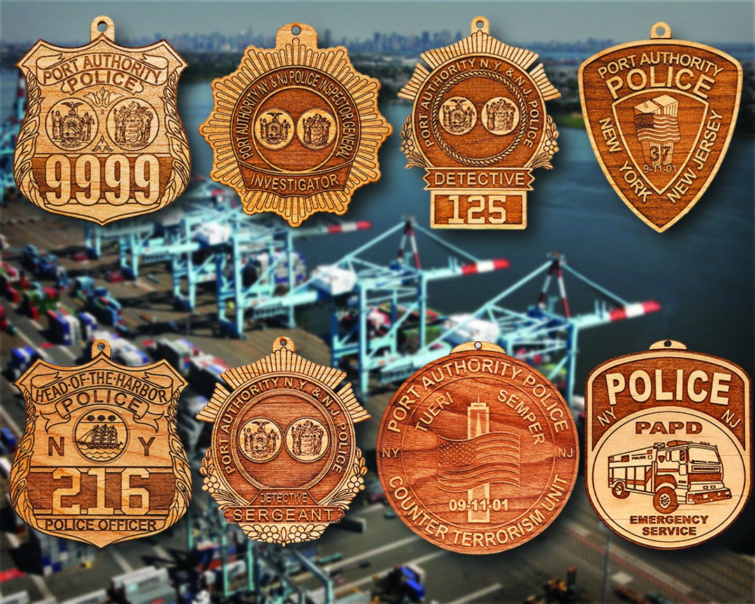 Personalized Wooden NY-NJ Port Authority Police Badge Hanging - Etsy