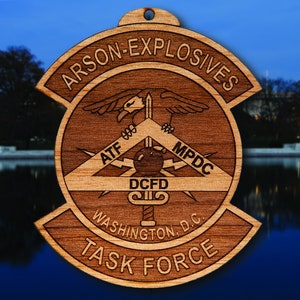 Wooden Washington DC PD Badge or Shoulder Patch Hanging Ornament - Etsy