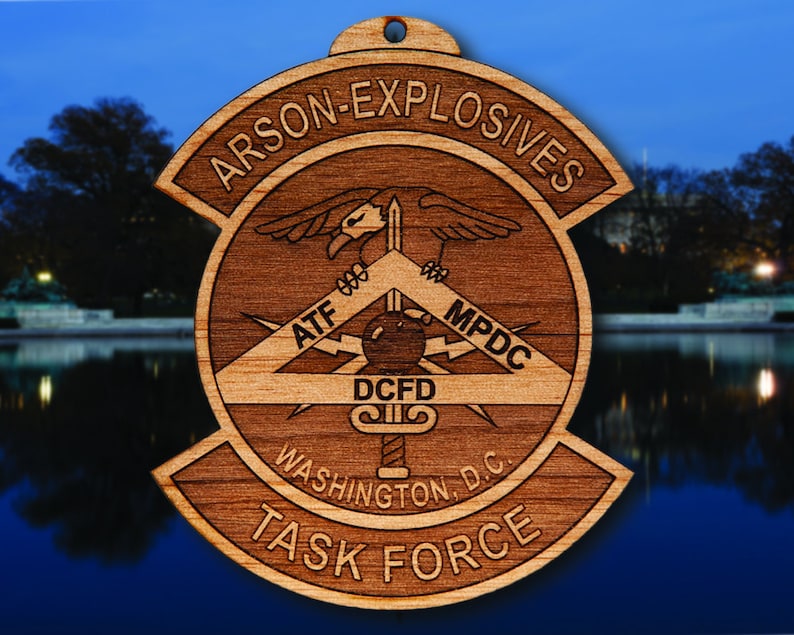 Wooden Washington DC PD Badge or Shoulder Patch Hanging Ornament - Etsy