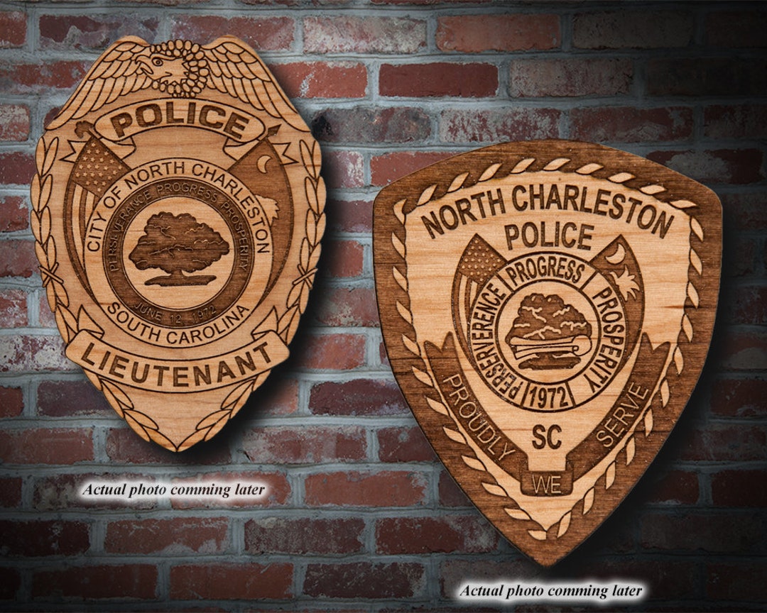 Wooden North Charleston SC Police Badge or Patch Plaque - Etsy