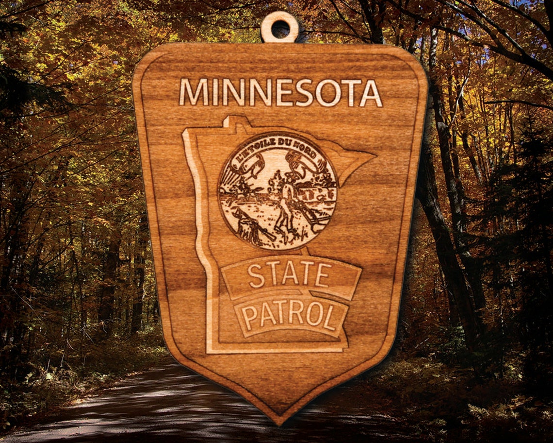 Personalized Wooden Minnesota State Patrol Badge or Shoulder | Etsy