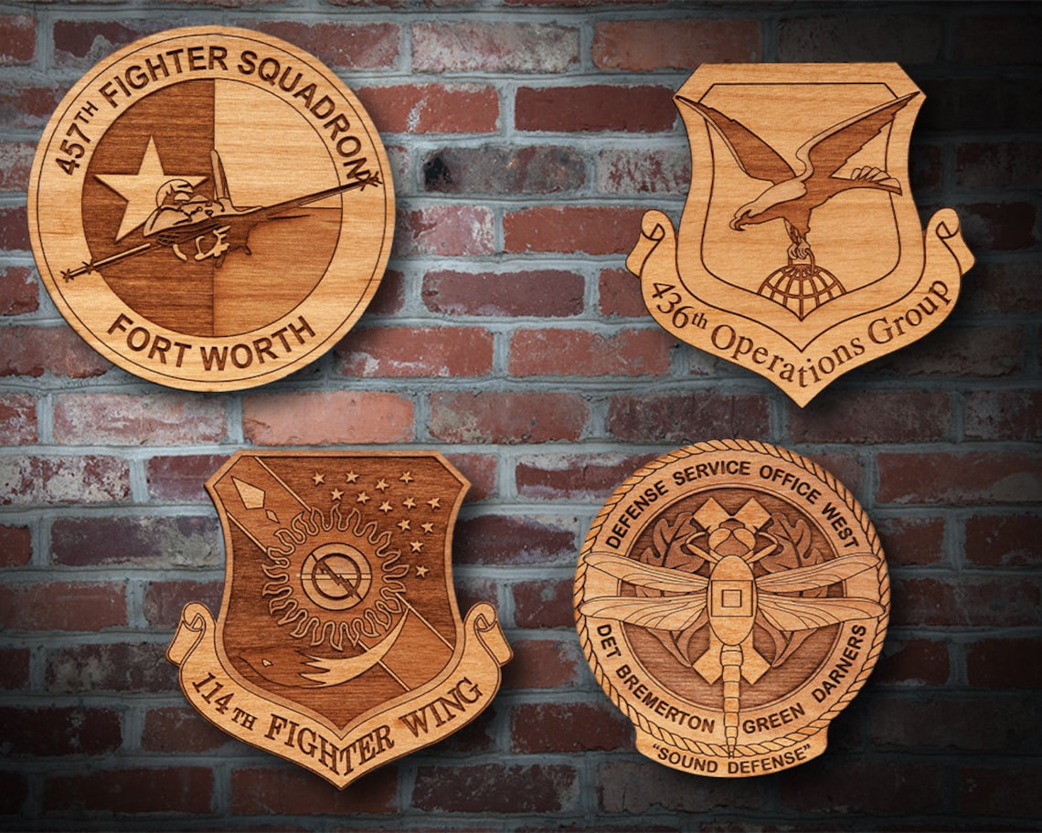 Wooden Misc. Military Patch Plaque 10 - Etsy