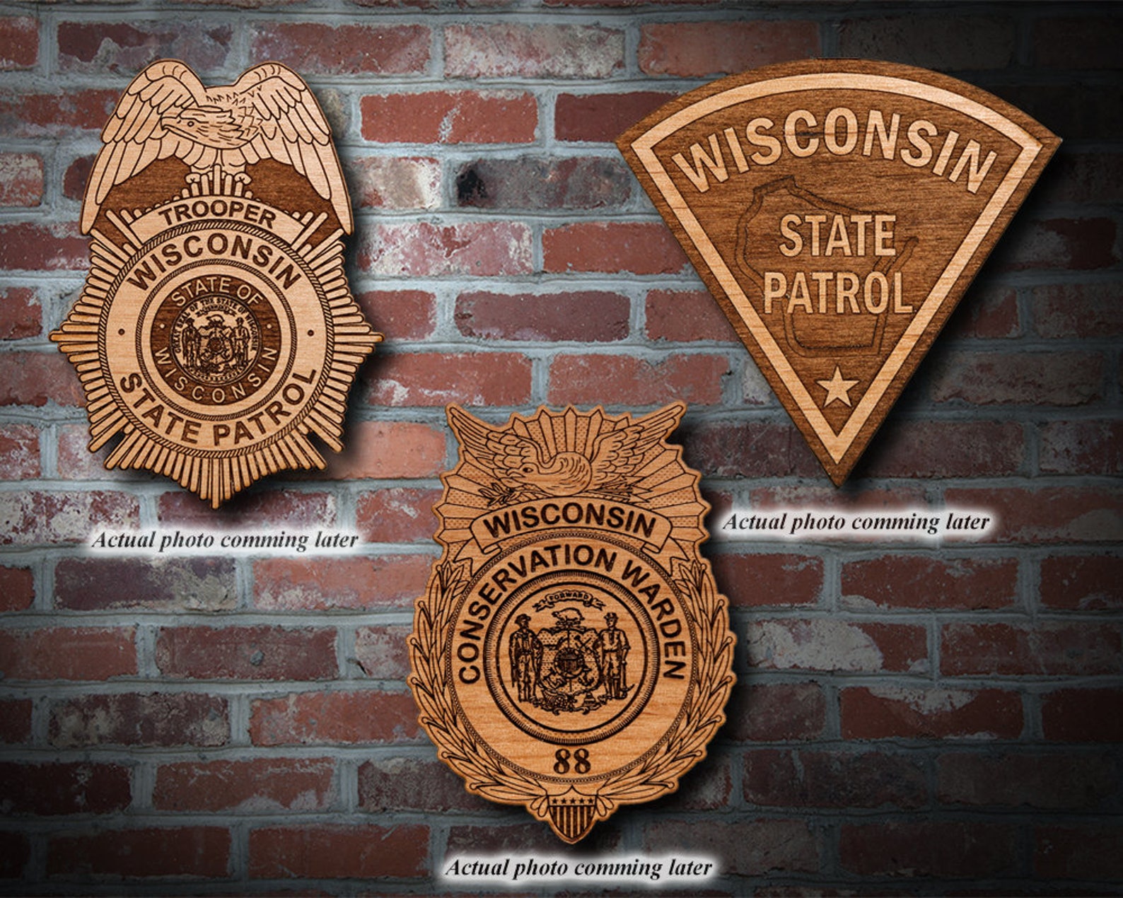Personalized Wooden Wisconsin State Patrol Badge or Patch - Etsy