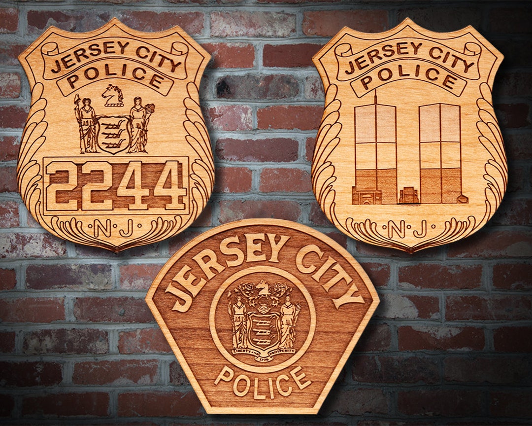 Wooden Jersey City NJ Badge or Patch Plaque - Etsy
