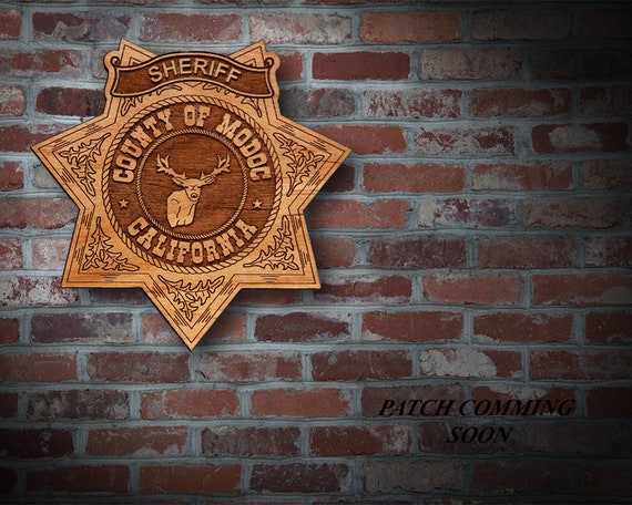 Wooden Modoc Co CA Sheriff Badge or Patch Plaque - Etsy