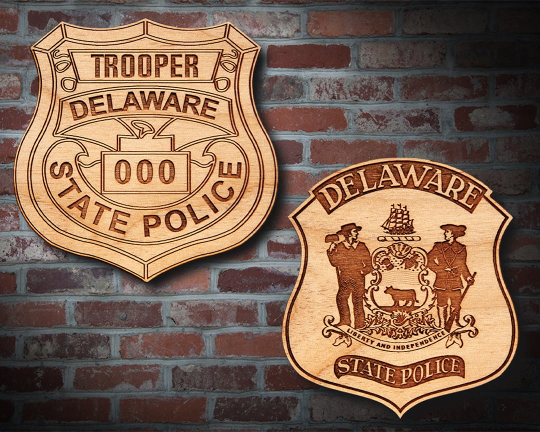 Wooden Delaware State Police Badge or Patch Plaque - Etsy