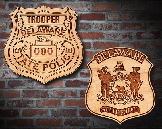 Wooden Delaware State Police Badge or Patch Plaque | Etsy