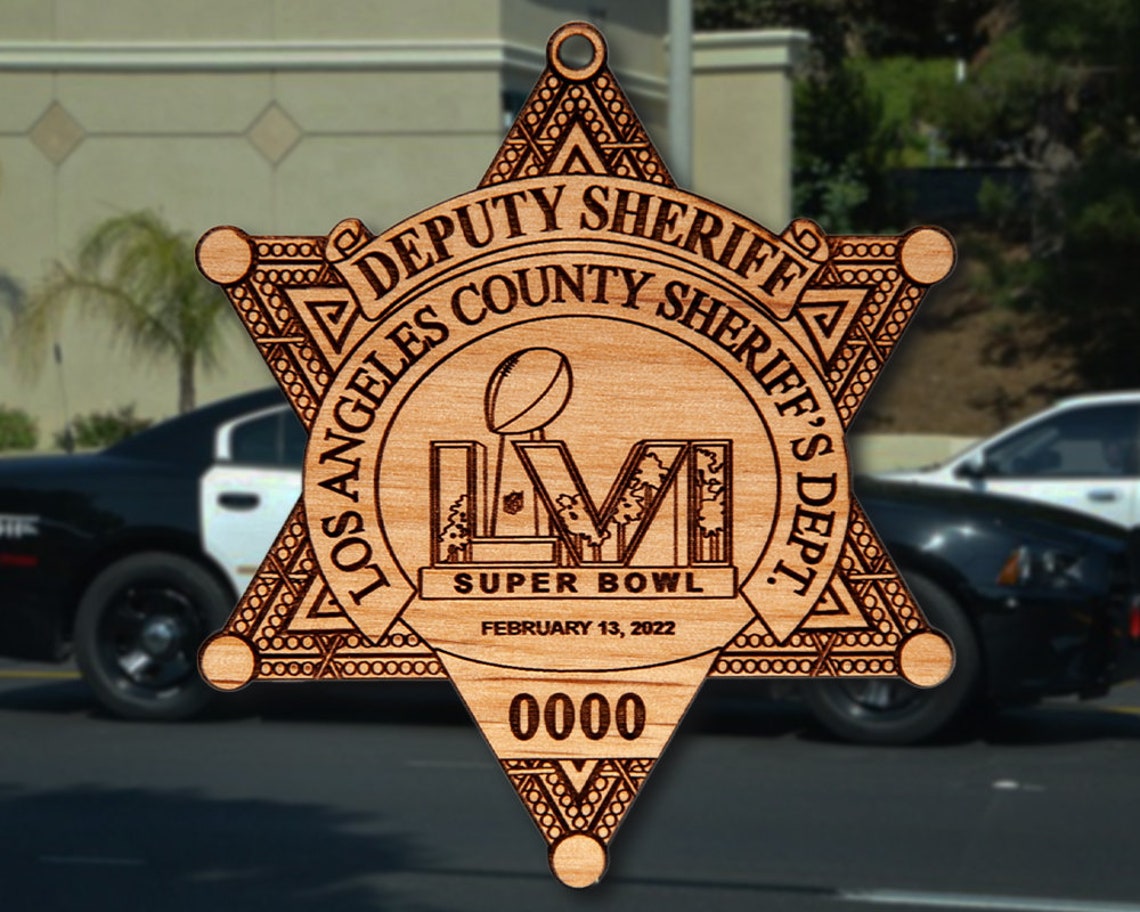 Wooden LA County Sheriff Badge or Shoulder Patch Ornament - Etsy