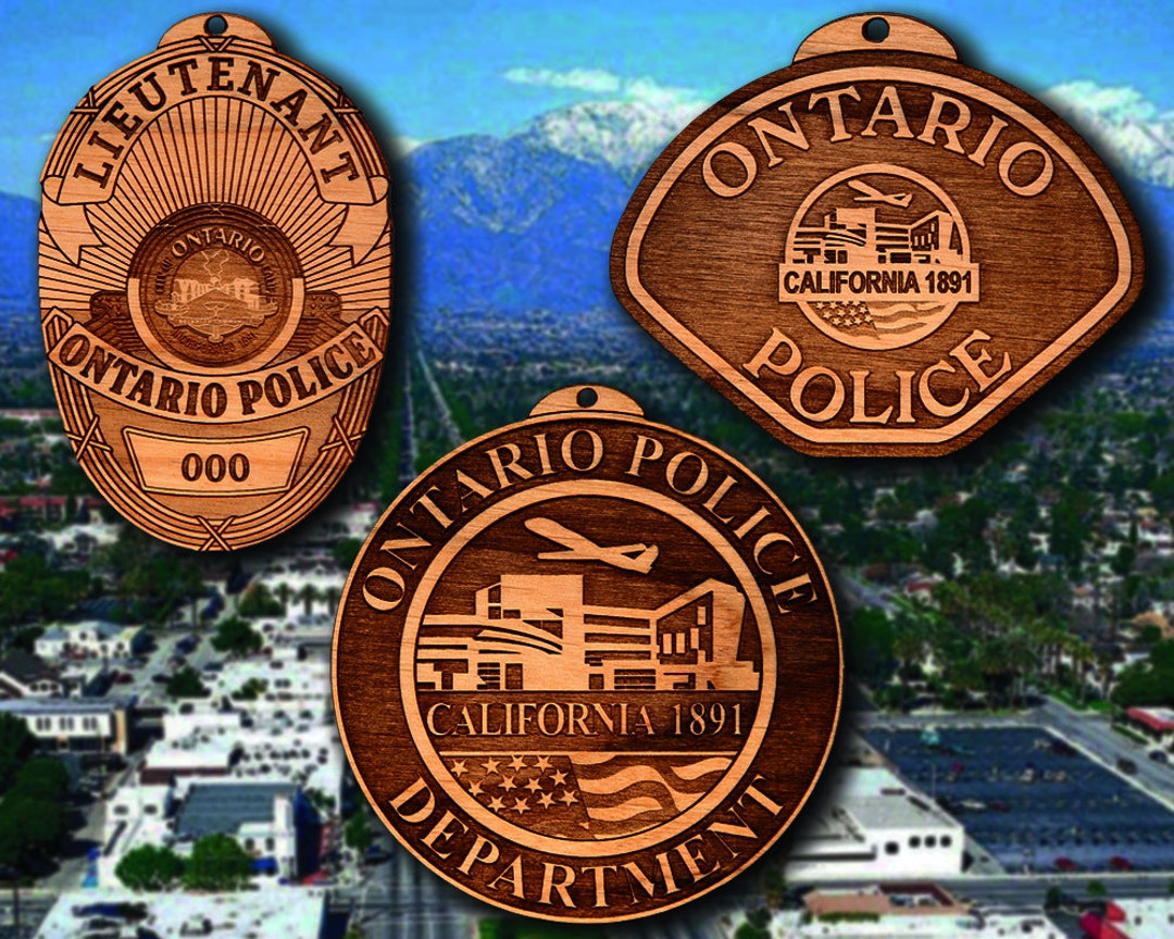 Ontario CA Police Badge or Patch Ornaments - Etsy
