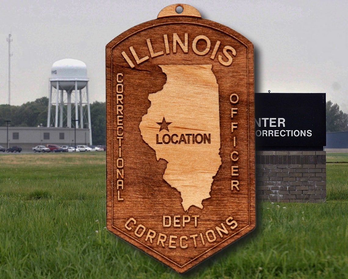 Illinois DOC Police Badge or Shoulder Patch Ornament - Etsy