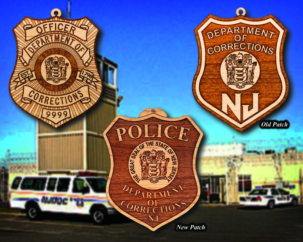 Personalized Wooden New Jersey Department of Corrections Shield or ...
