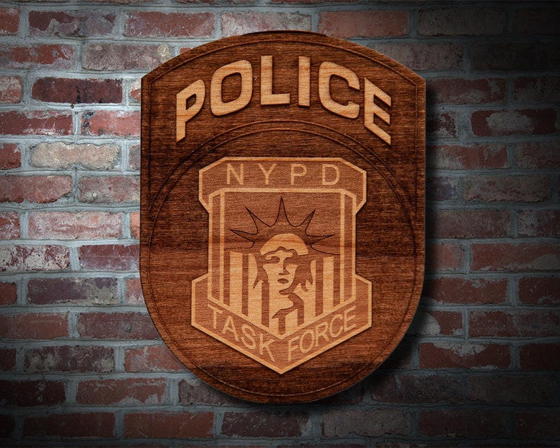 Personalized Wooden New York City Police Shield or shoulder | Etsy