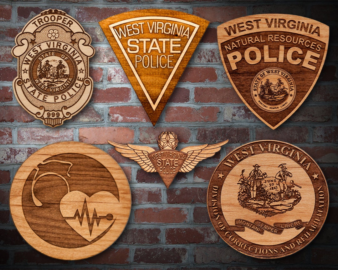 Personalized Wooden West Virginia State Police Badge or Patch Plaque - Etsy