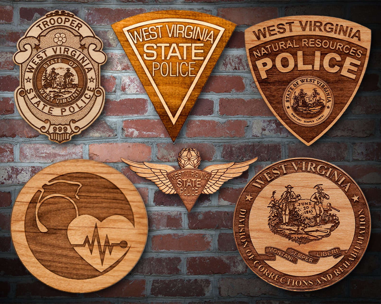 Personalized Wooden West Virginia State Police Badge or Patch Plaque - Etsy