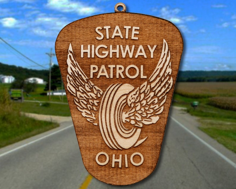 Personalized Wooden Ohio State Police Badge or Shoulder Patch - Etsy