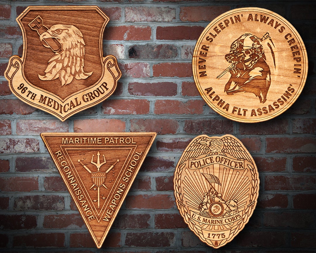 Wooden Misc. Military Patch Plaque 40 - Etsy