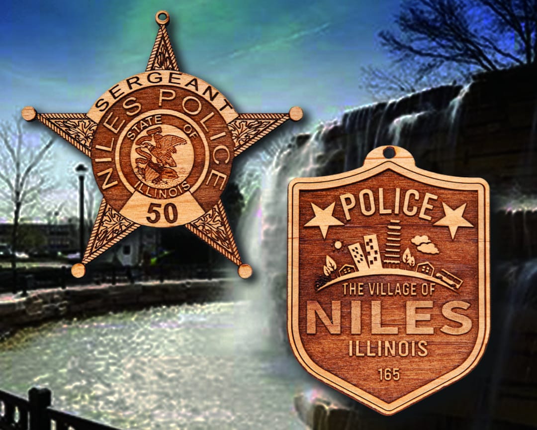 Wooden Niles Illinois Police Badge or Patch - Etsy