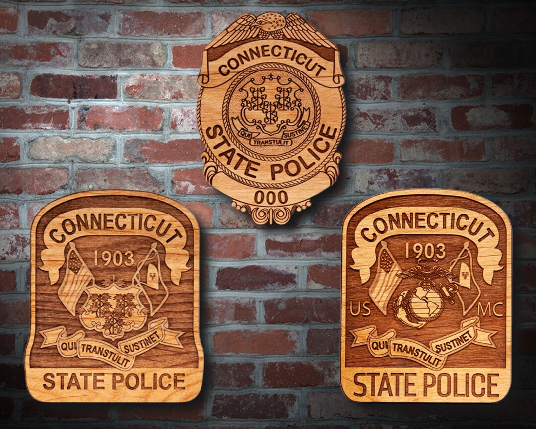Connecticut SP Badge or Patch Plaque - Etsy