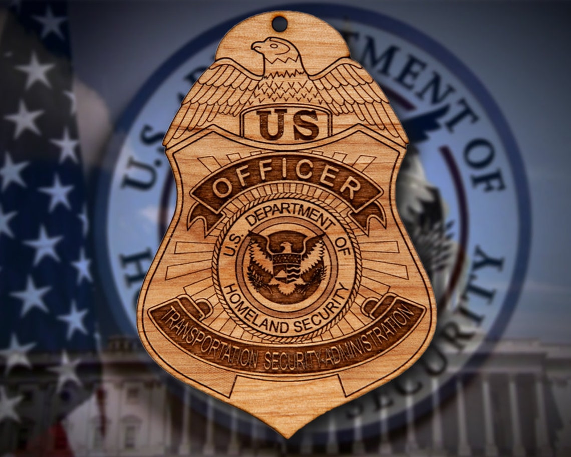 Wooden Homeland Security Badge or Shoulder Patch Ornament - Etsy