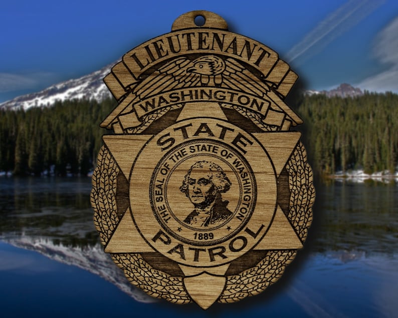 Wooden Washington State Patrol Badge or Shoulder Patch | Etsy